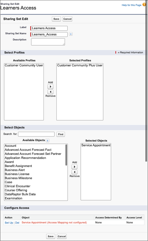 Enable Learners to Access the Appointment Setup Flow