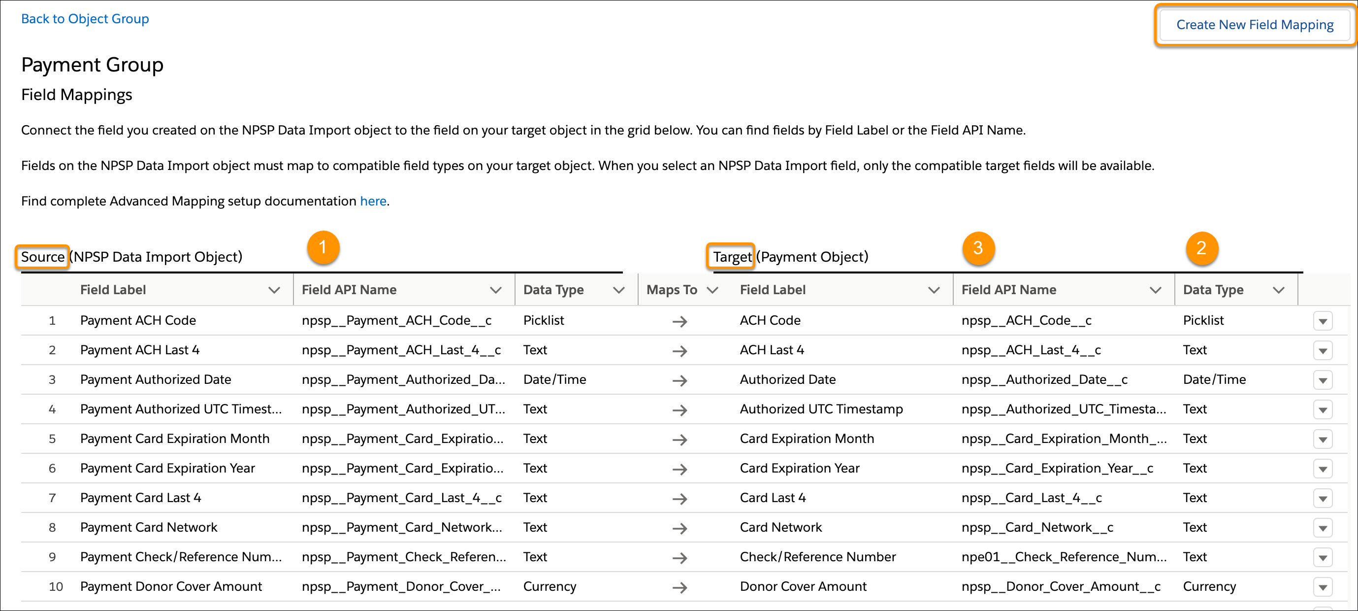 Use Salesforce.org Payments API with NPSP Advanced Mapping