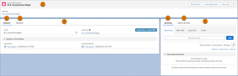 Set Up Learning Program Record Page