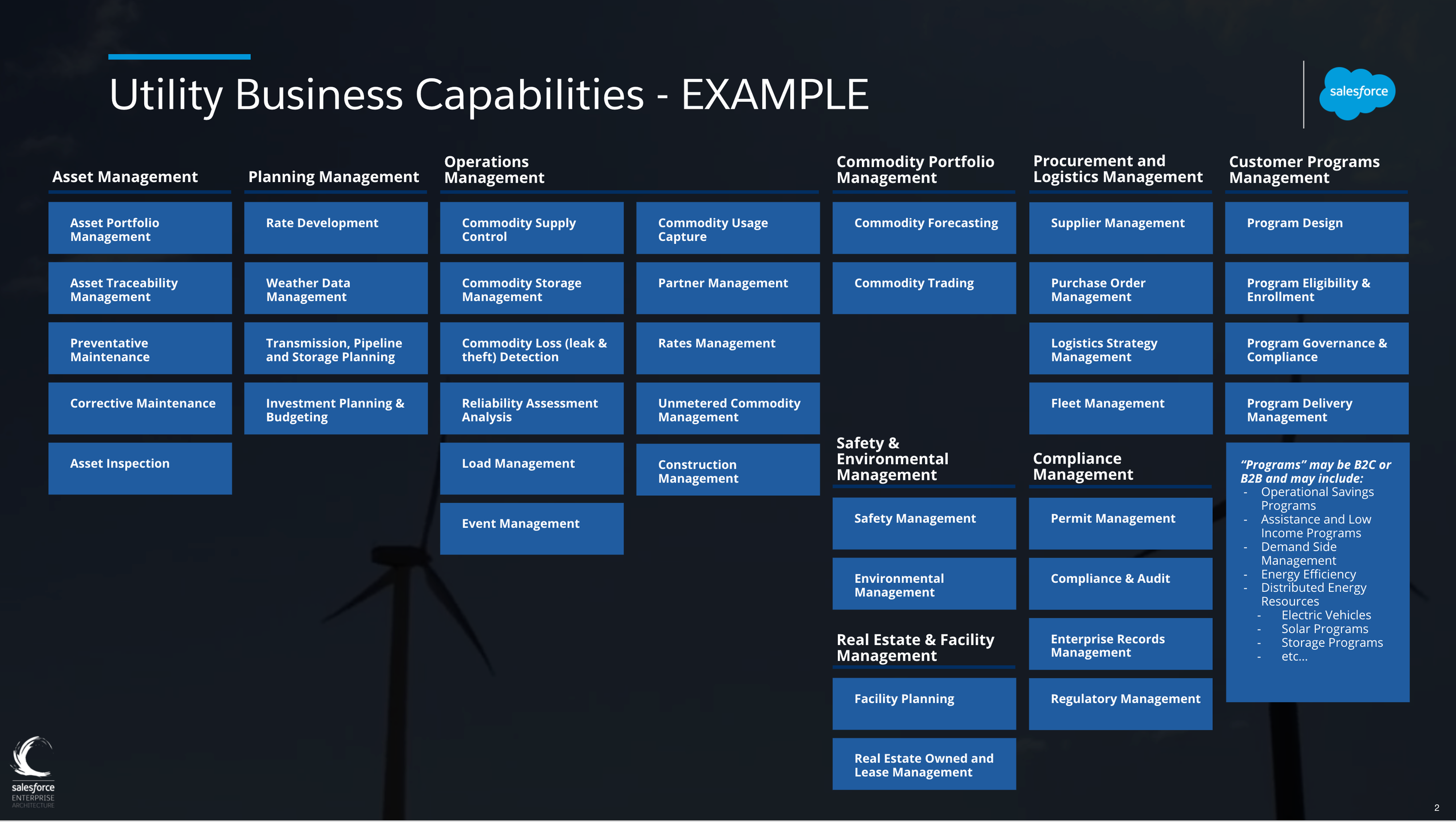 Capabilities in a Utility Company
