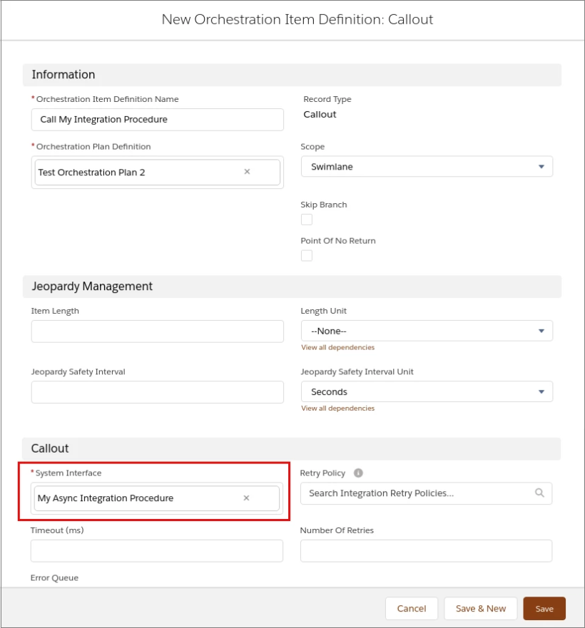 Configure A Custom Asynchronous Callout