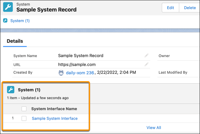 View or Edit a System Interface