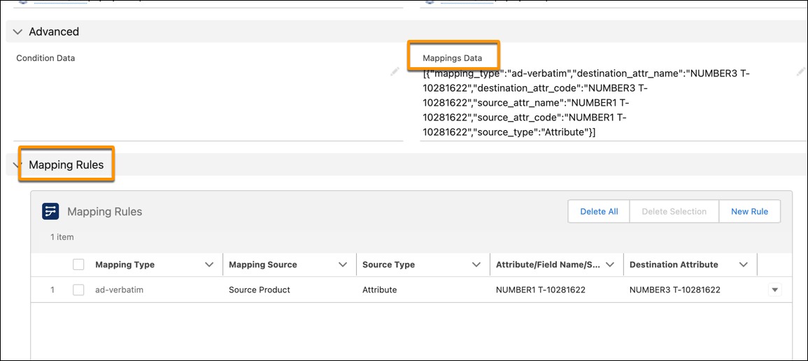 Mapping Rules for Order Decomposition