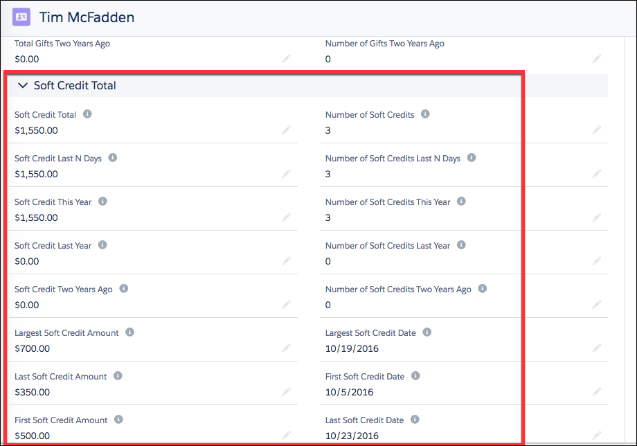 Soft Credits Overview