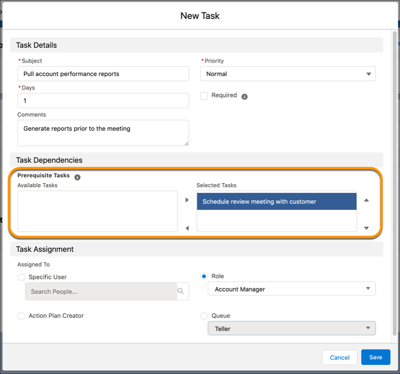 Add Task Dependencies to Action Plans
