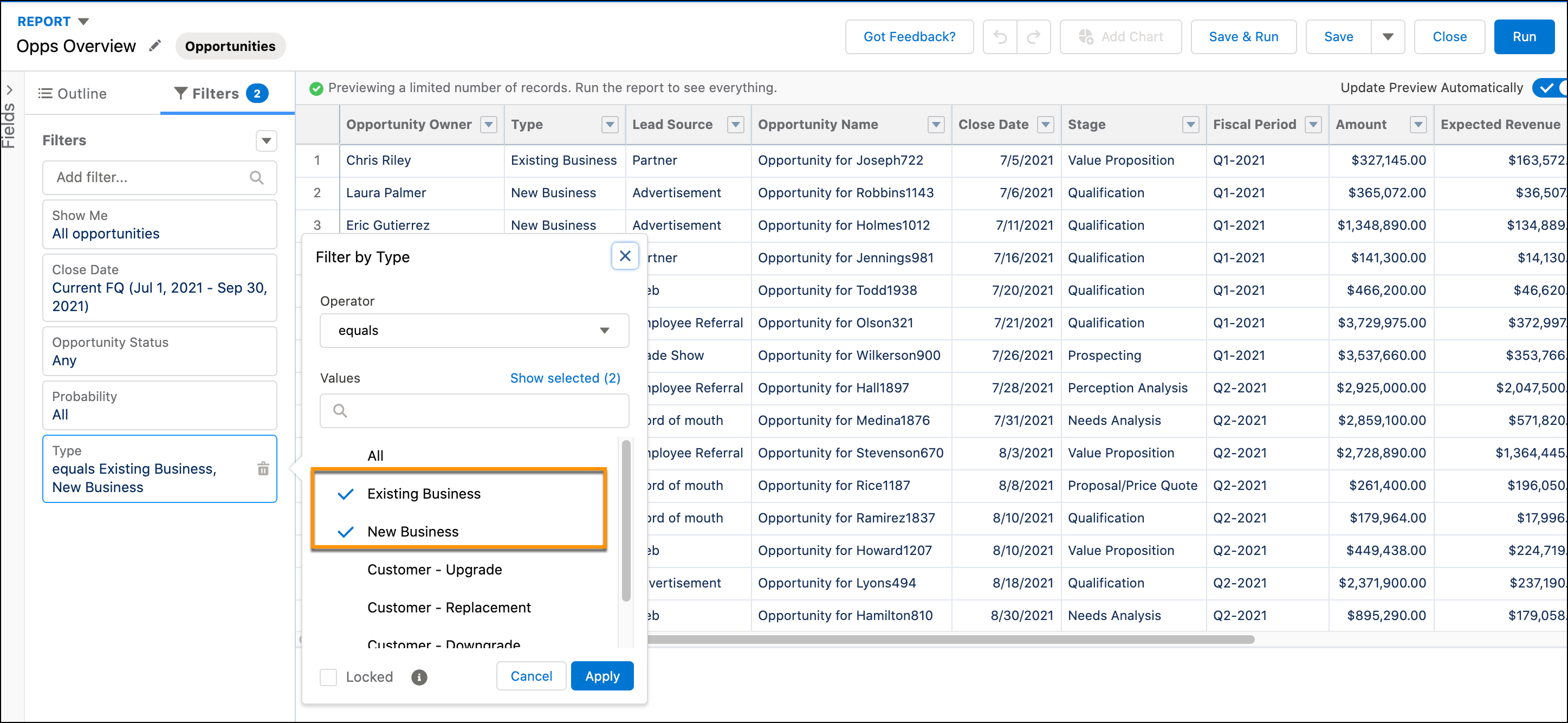 Filter Reports with URL Parameters in Lightning Experience