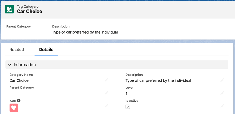 Crear categorías y etiquetas de interés para Automotive Cloud
