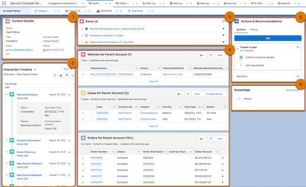 Take a Tour of the Service Console for Automotive