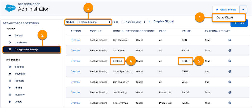 Show the Feature Filtering Widget