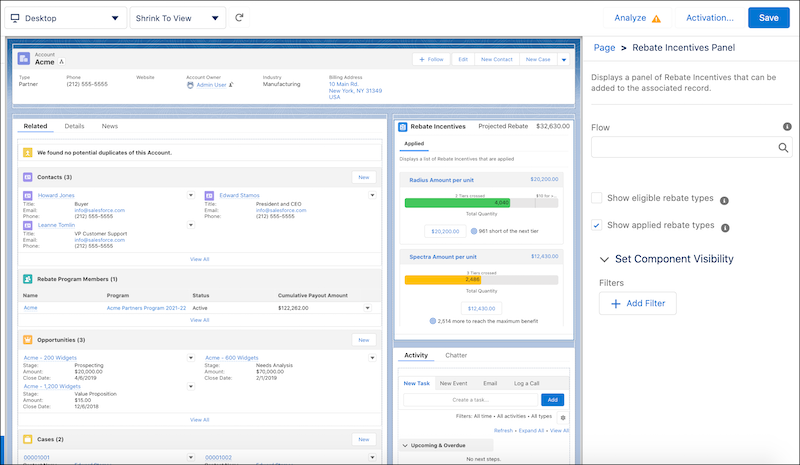 Add the Program Rebate Types Panel to Accounts