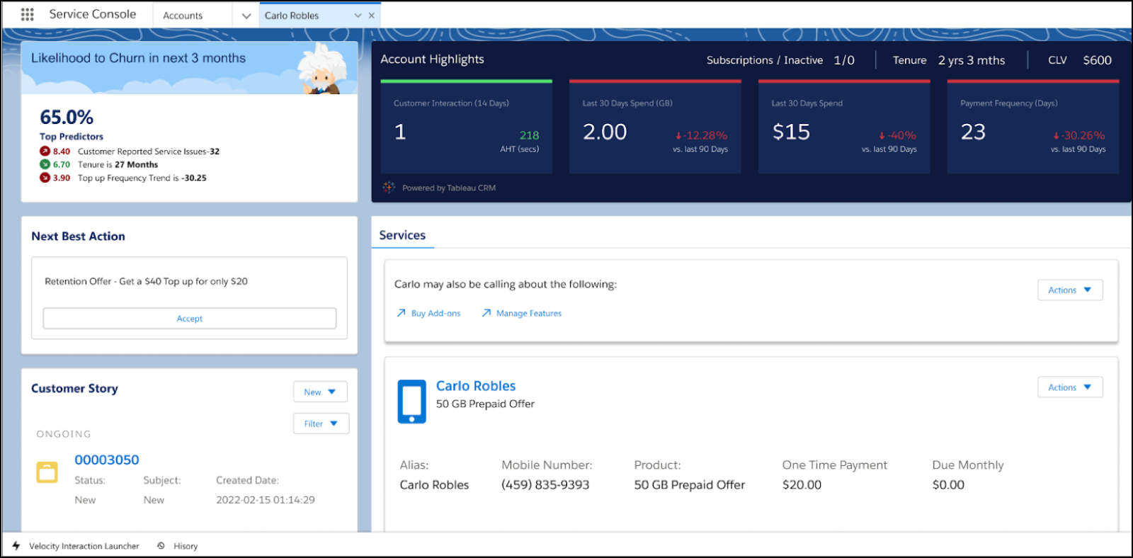 Churn Predictions for Communications with Einstein Discovery