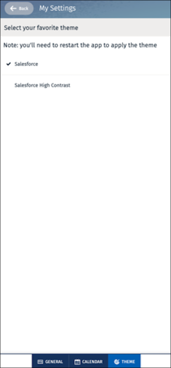 Theme Selection Component