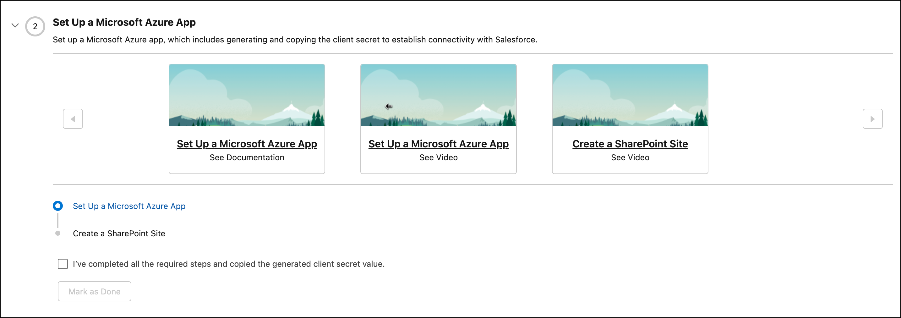 Configure a Microsoft Azure App and Create a SharePoint Site Using Guided Setup