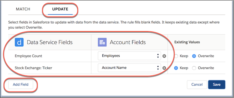 Edit the Field Mapping for a Data Integration Rule