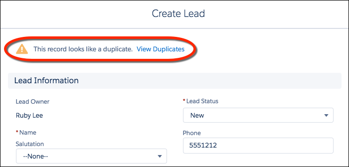 Stop Users from Creating Duplicate Records