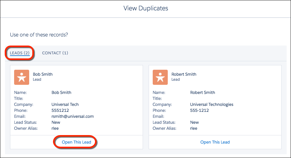 Stop Users from Creating Duplicate Records