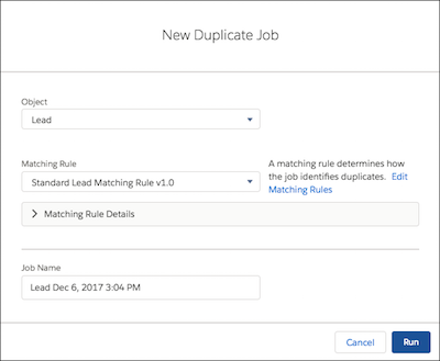 Run Duplicate Jobs in Lightning Experience