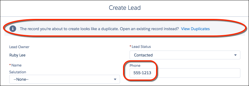 Stop Users from Creating Duplicate Records