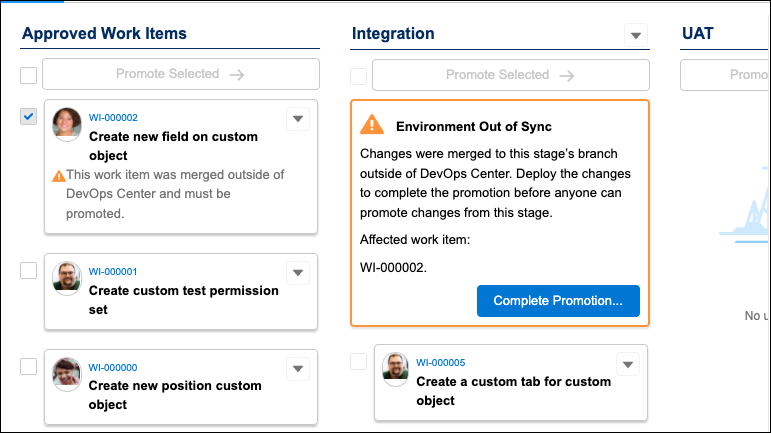 Promote Changes Merged Outside of DevOps Center