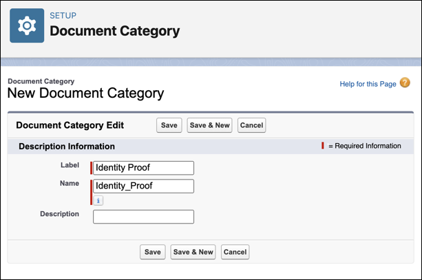 Set Up Document Categories