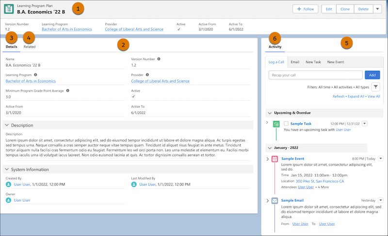 Set Up Learning Program Plan Record Page