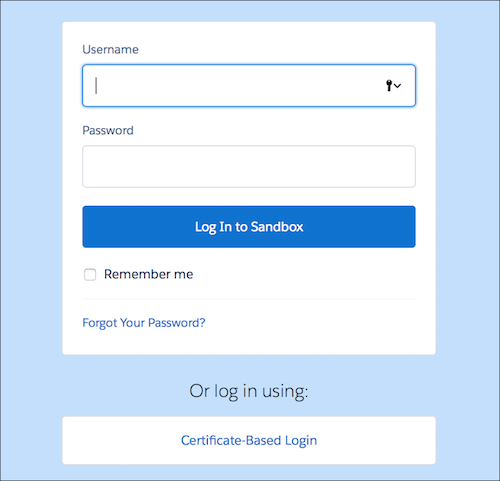Add Certificate-Based Authentication to Your My Domain Login Page