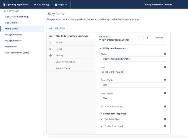 Update the Layout of an Interaction Launcher
