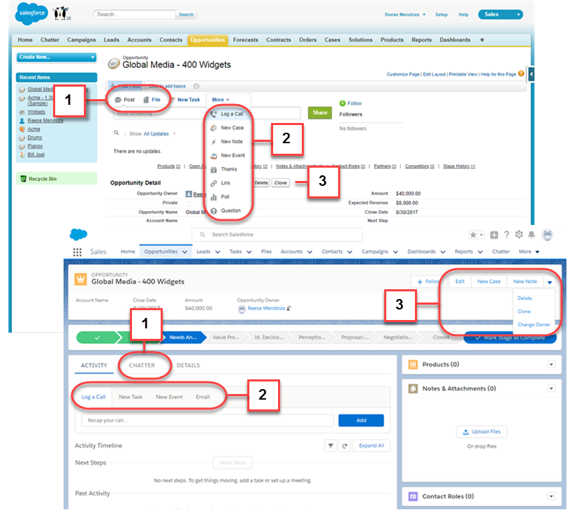 Find Actions and Buttons in Lightning Experience