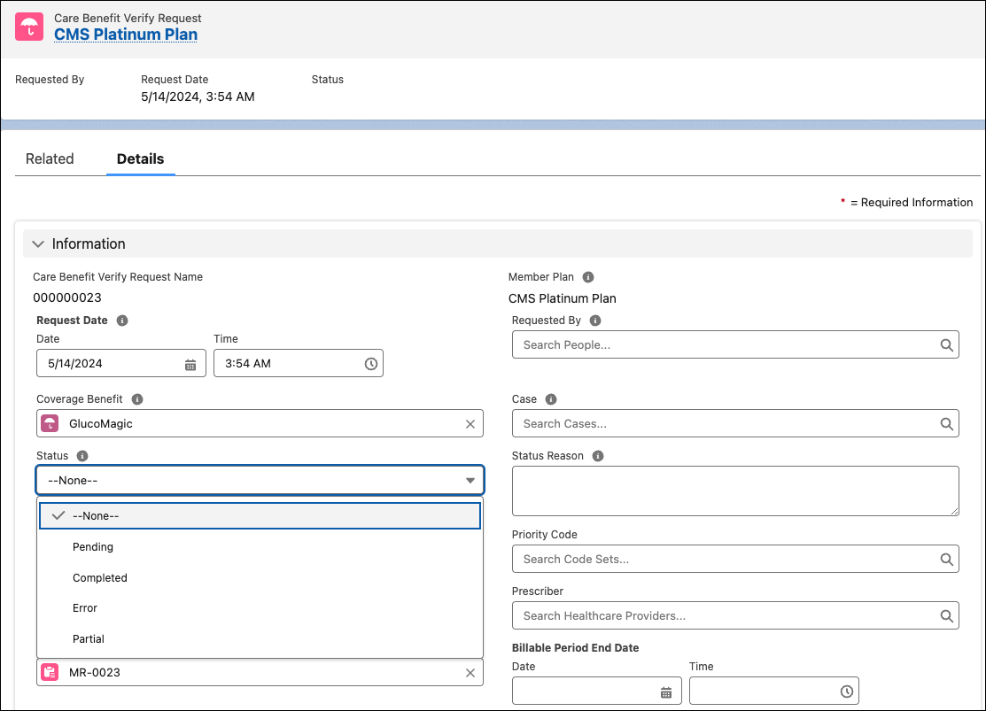 Update the Verification Request