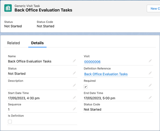Create Tasks for Distributor Visits