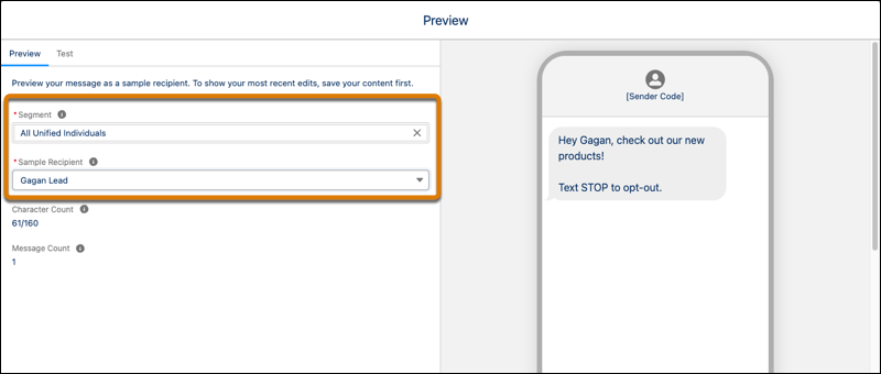 Create and Manage an SMS Message in Marketing Cloud Next
