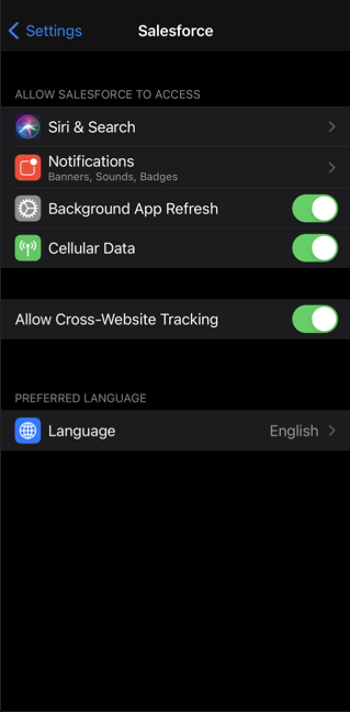 Enable Cross-Website Tracking (iOS)