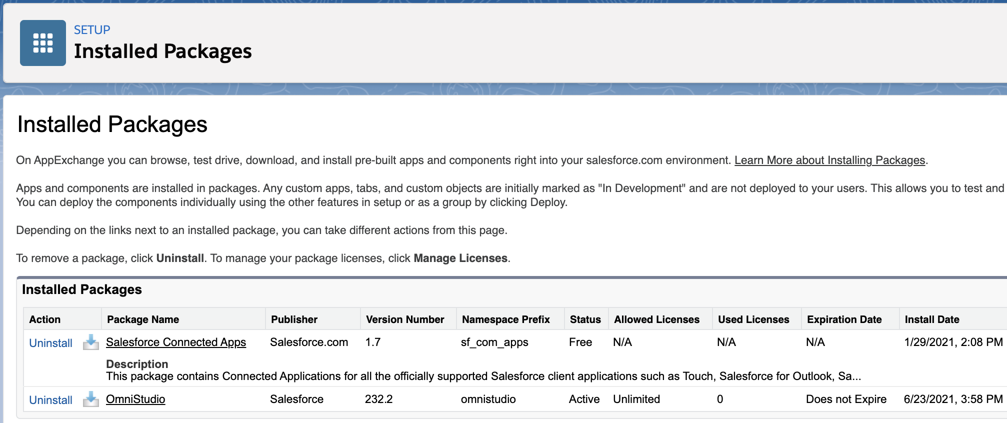 Install or Upgrade the Omnistudio Package