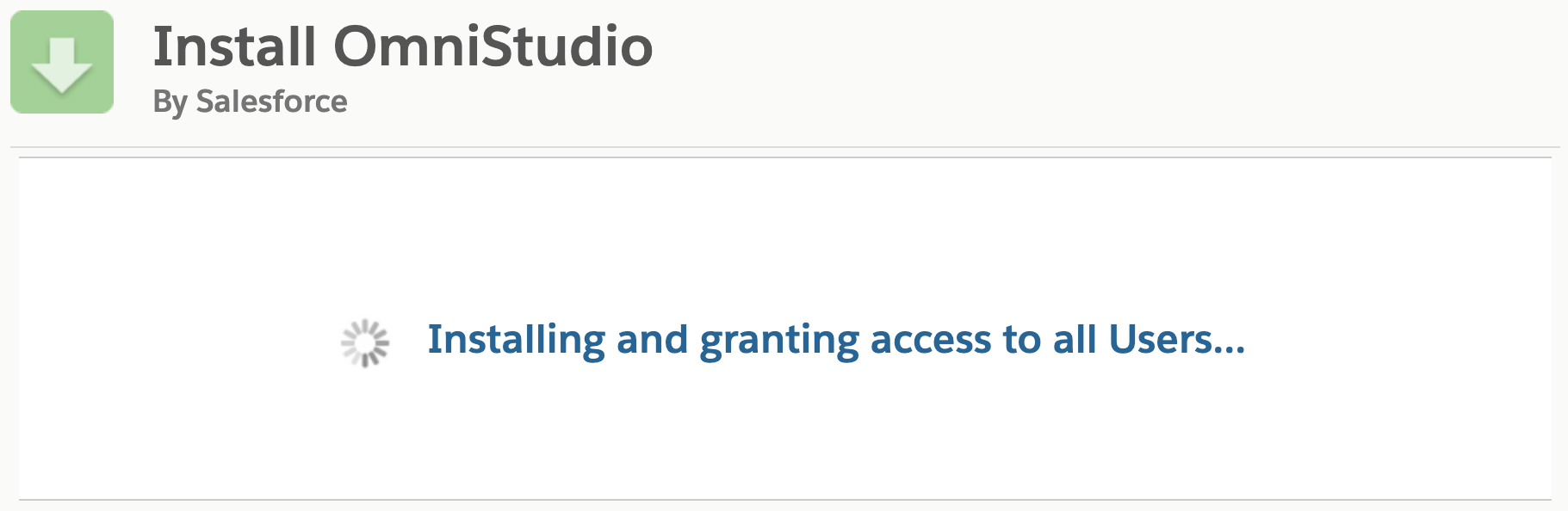Install or Upgrade the Omnistudio Package