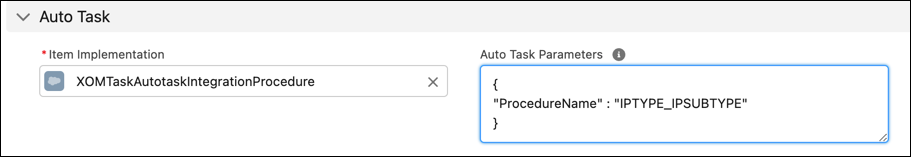 Default Auto Task to Support Integration Procedures