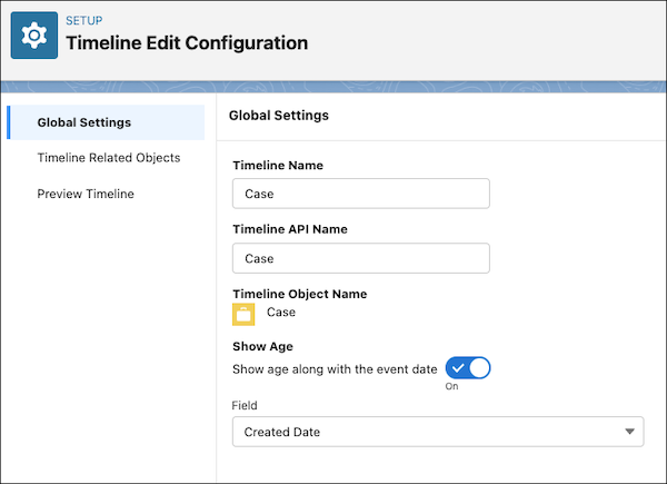 Set Up a Timeline in Public Sector Solutions