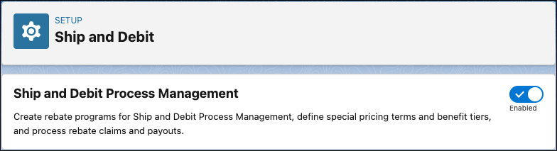 Enable Ship and Debit Process Management