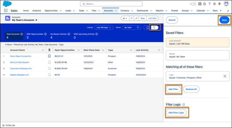 Guidelines for the Account Intelligence View