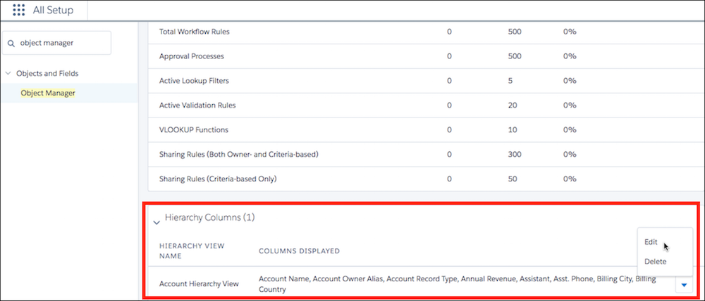 Set Up Account Hierarchy in Lightning Experience