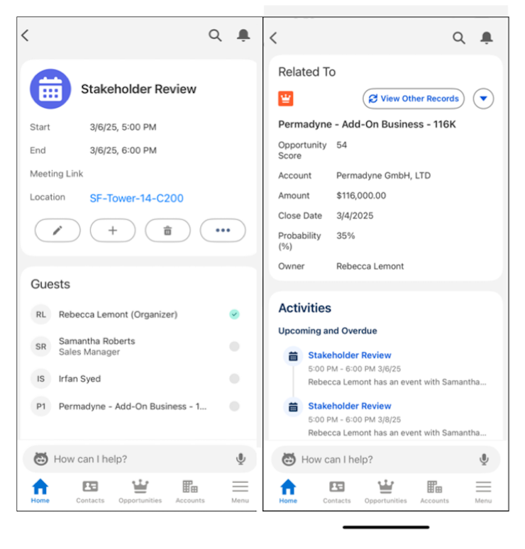 Events beheren in op verkoper gerichte mobiele omgeving