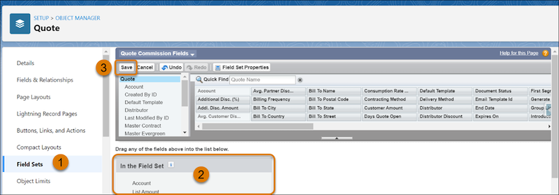 Configure Field Sets for the Salesforce Spiff Commission Estimator