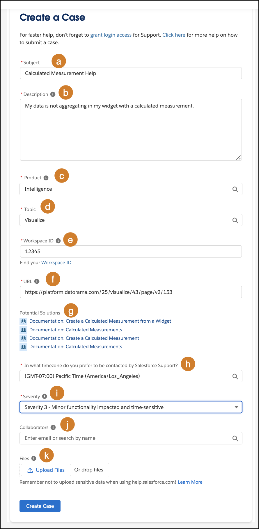 Create a Support Ticket for Marketing Cloud Intelligence