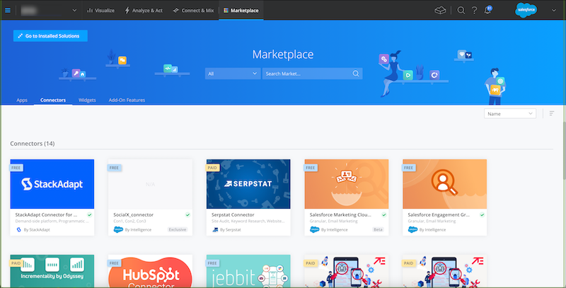 View Marketplace Connectors