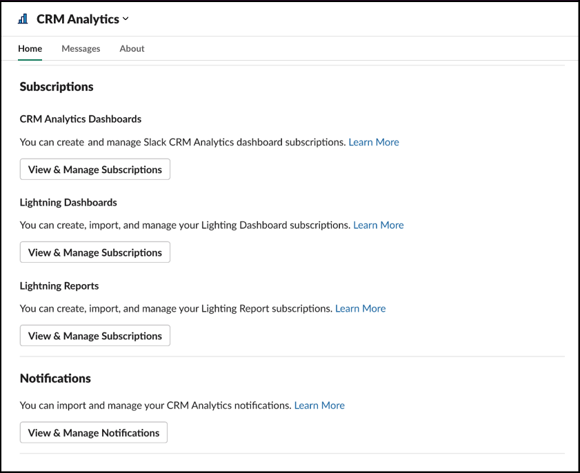 Experience the Improved Home Tab in CRM Analytics for Slack