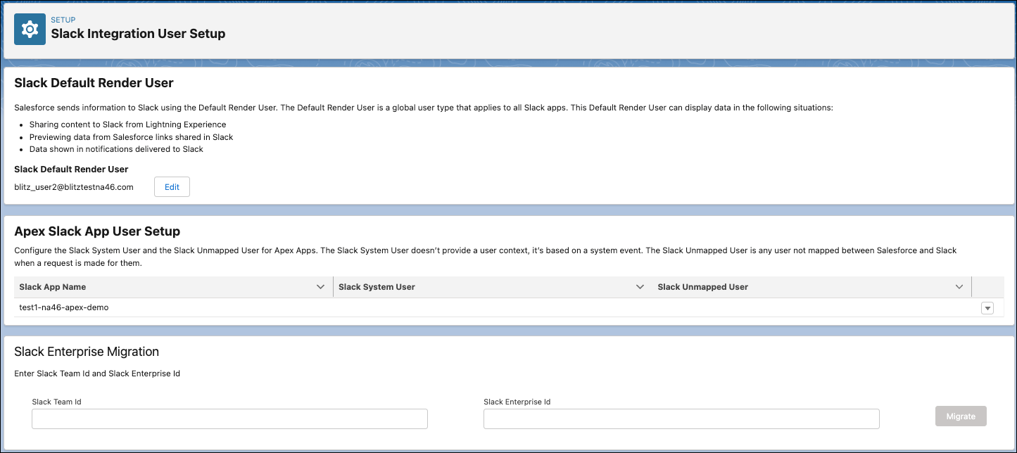 Slack Integration User Setup