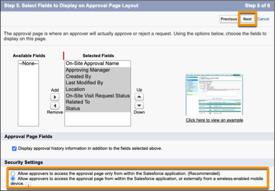 Prepare an Approval Process