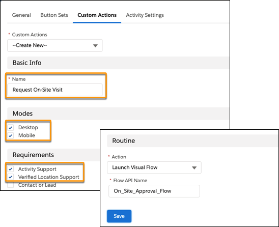Create a Custom Action to Submit On-Site Visit Requests