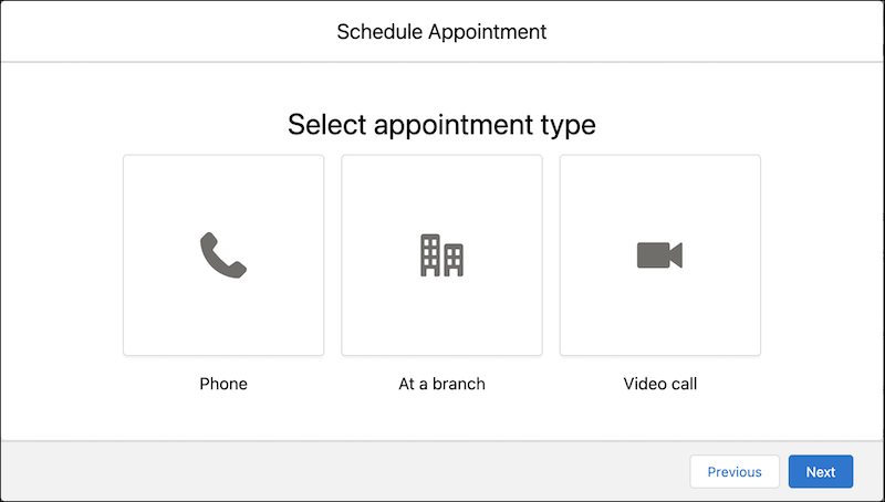 Flow Screen Component: Select Appointment Type