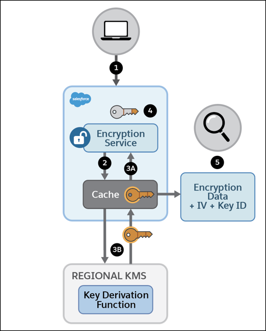 Search Encryption at Rest Process Flow