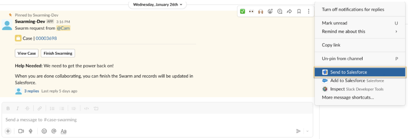Push a Slack Message to Salesforce